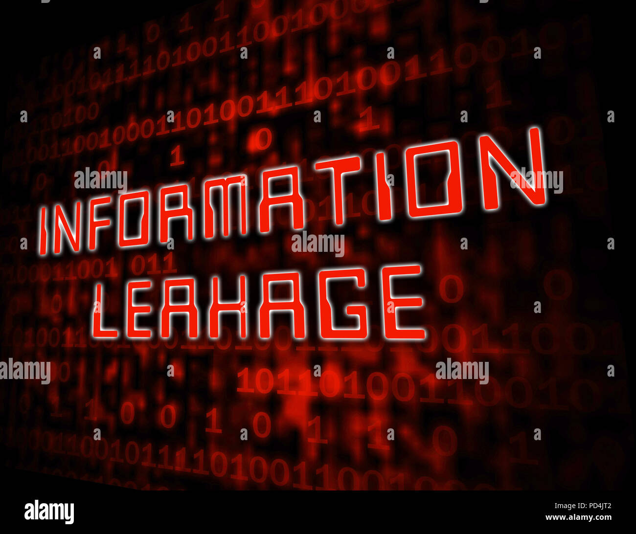Information Leakage Unprotected Digital Flow 3d Illustration Shows Loss ...