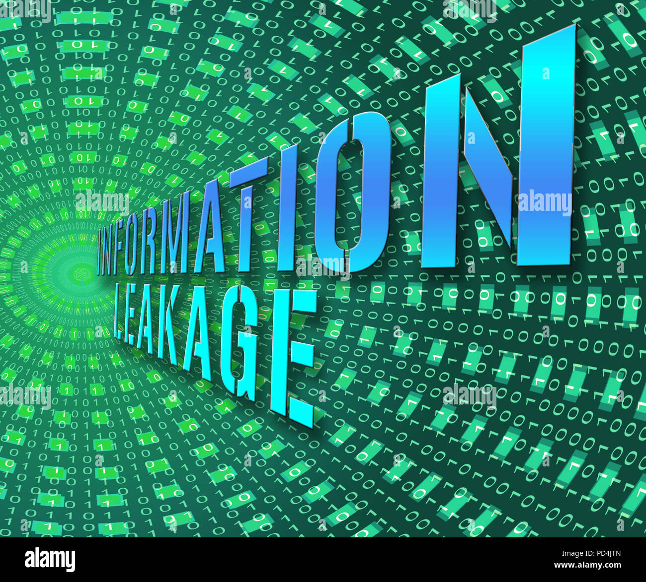 Information Leakage Unprotected Digital Flow 3d Illustration Shows Loss ...