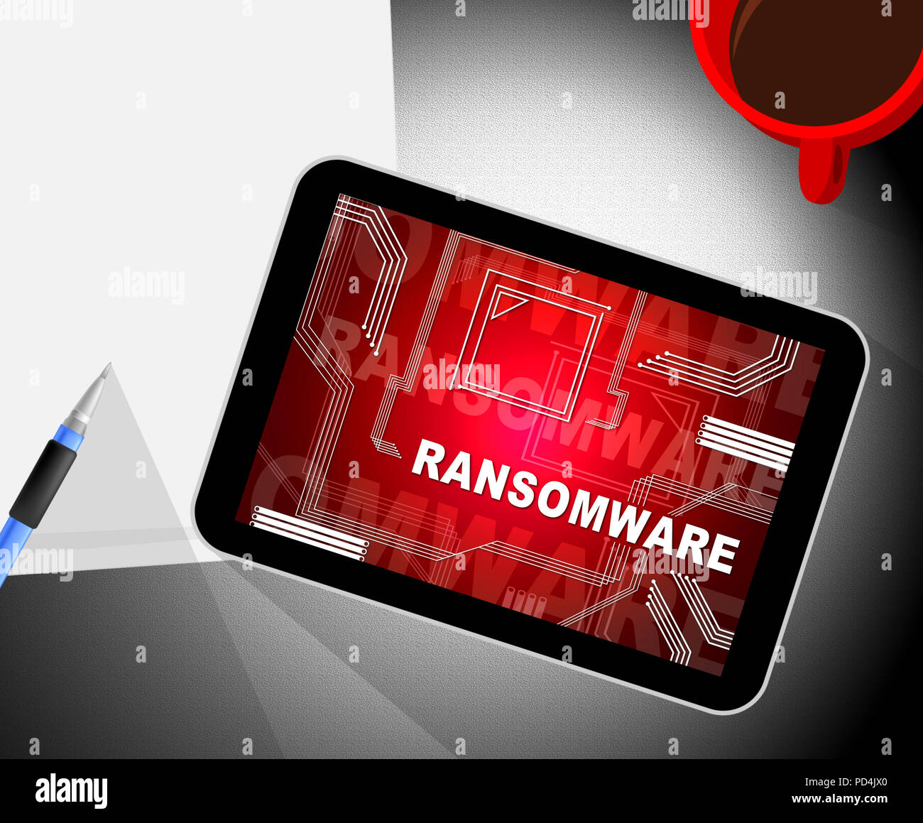 Ransomeware warning hi-res stock photography and images - Alamy