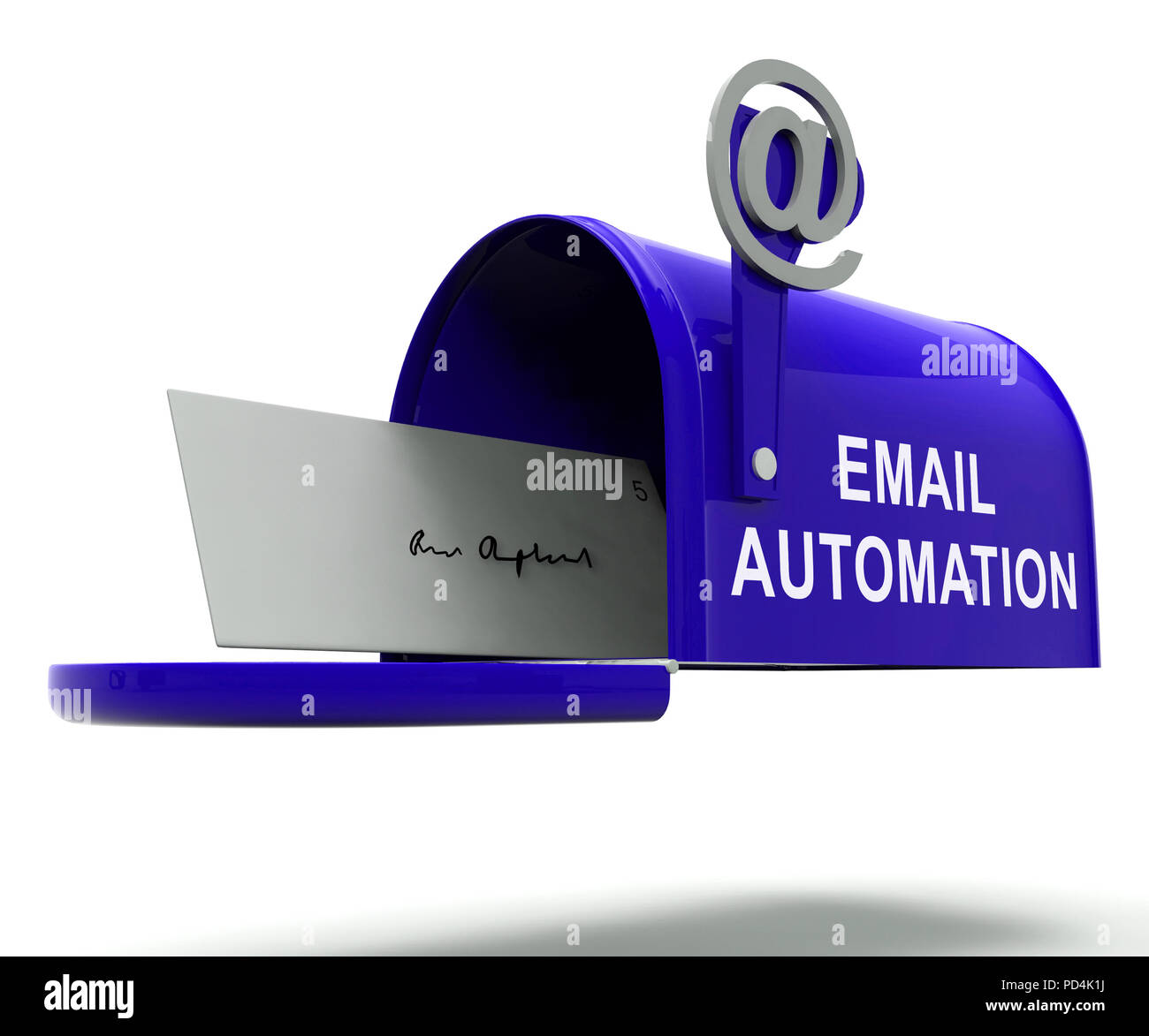 Email Automation Digital Marketing System 3d Rendering Shows Automated ...