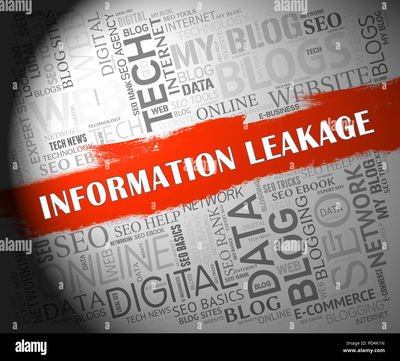 Information Leakage Unprotected Digital Flow 2d Illustration Shows Loss ...