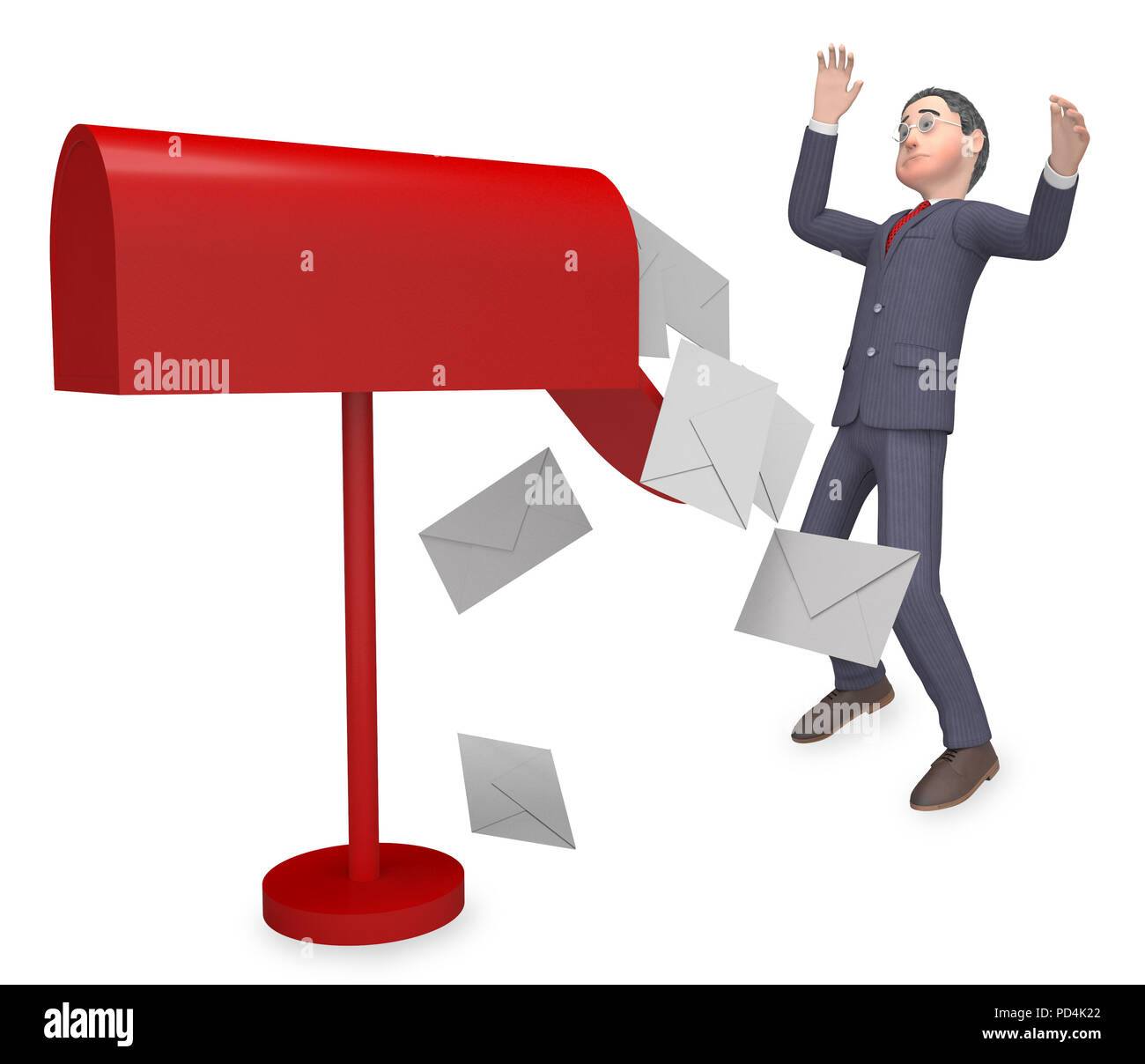 Email Overload Cartoon