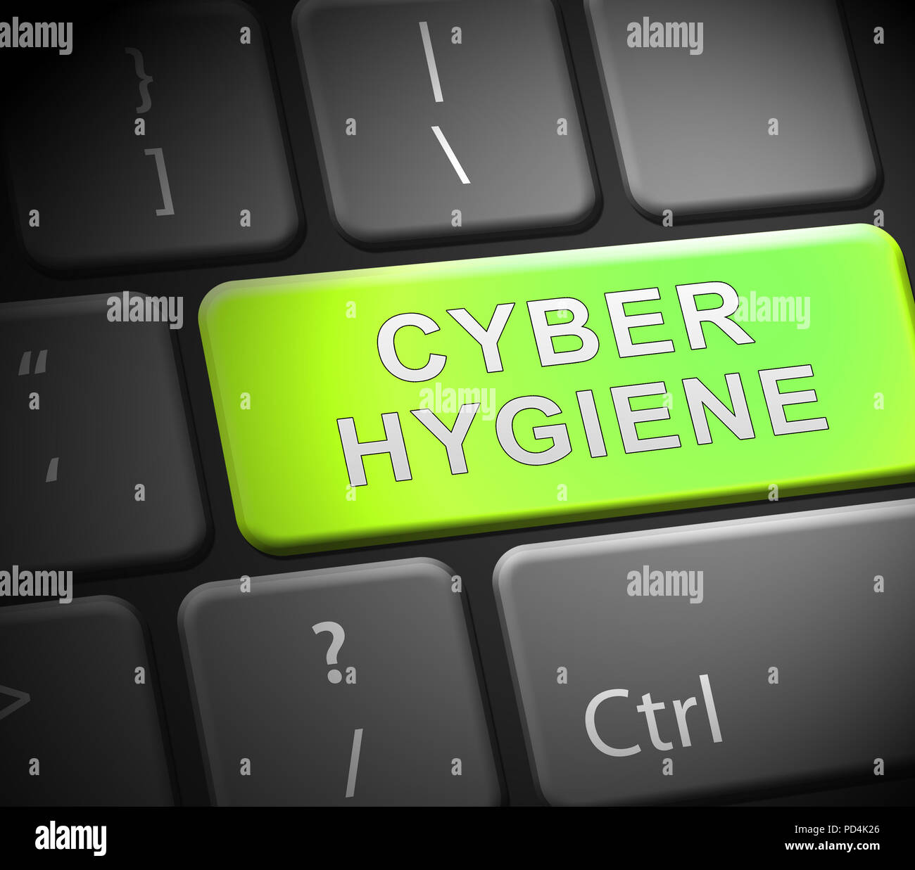 Cyber Hygiene Healthy Data Structure 3d Illustration Shows Internet ...