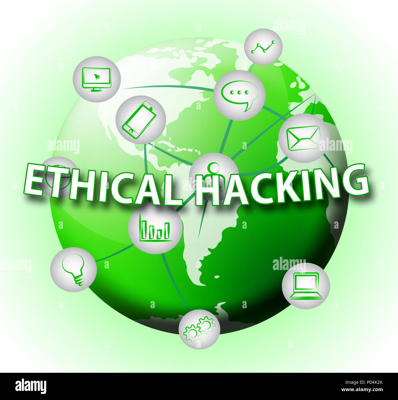 Ethical Hacking Data Breach Tracking 3d Illustration Shows Corporate ...