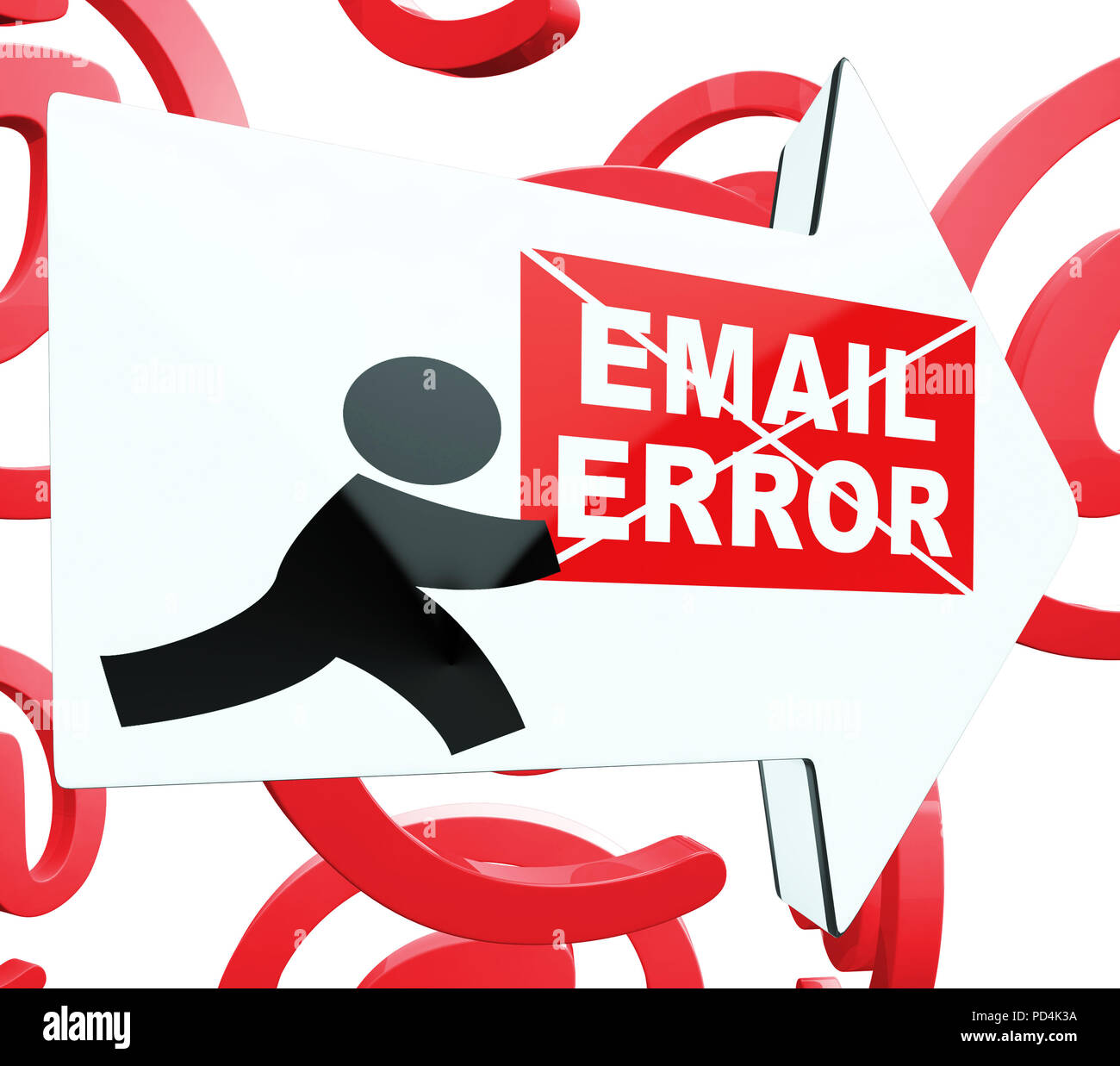 Email Fail Error Send Trouble 3d Rendering Shows Unsuccessful E-mail ...