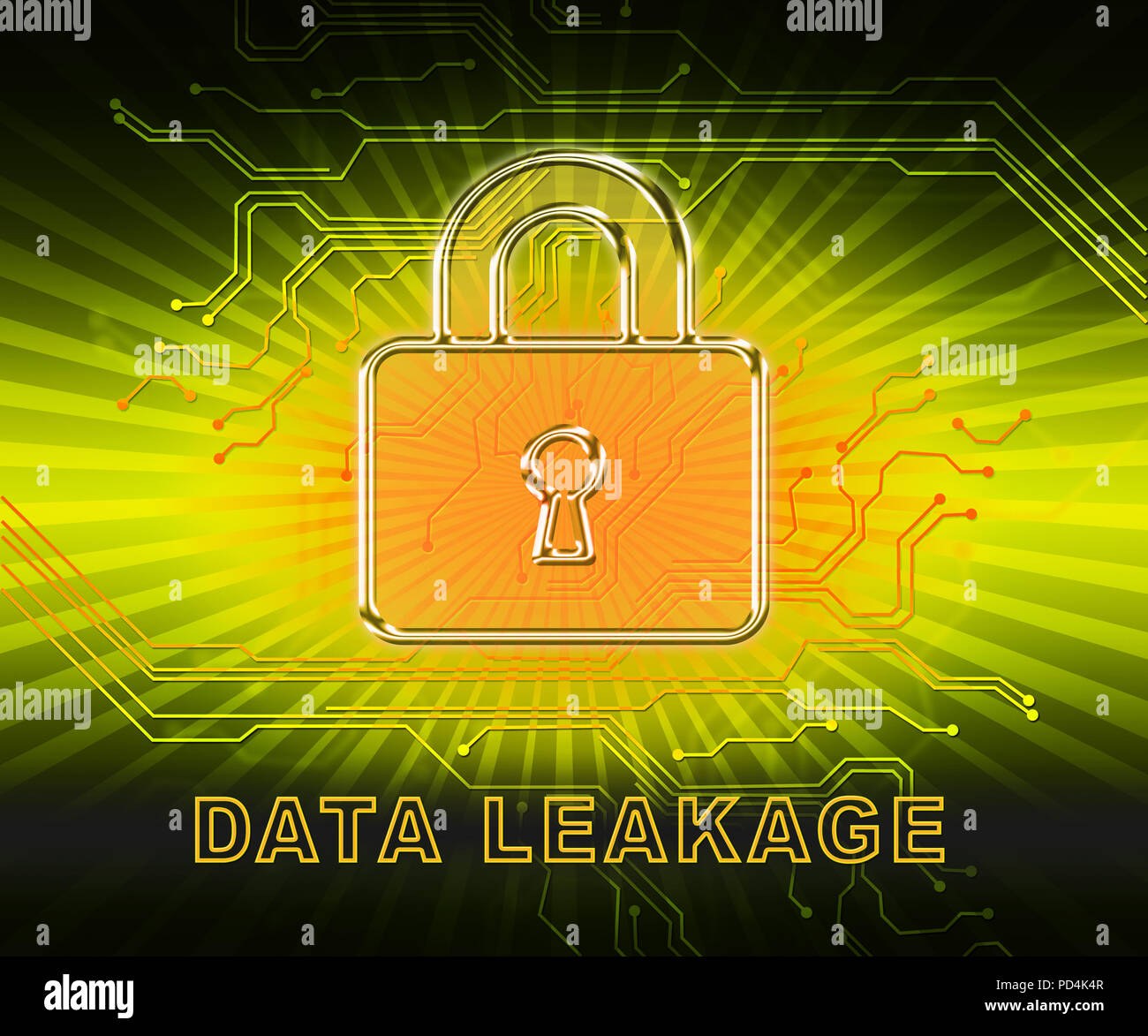 Data Leakage Information Flow Loss 2d Illustration Shows Leaky Breach ...