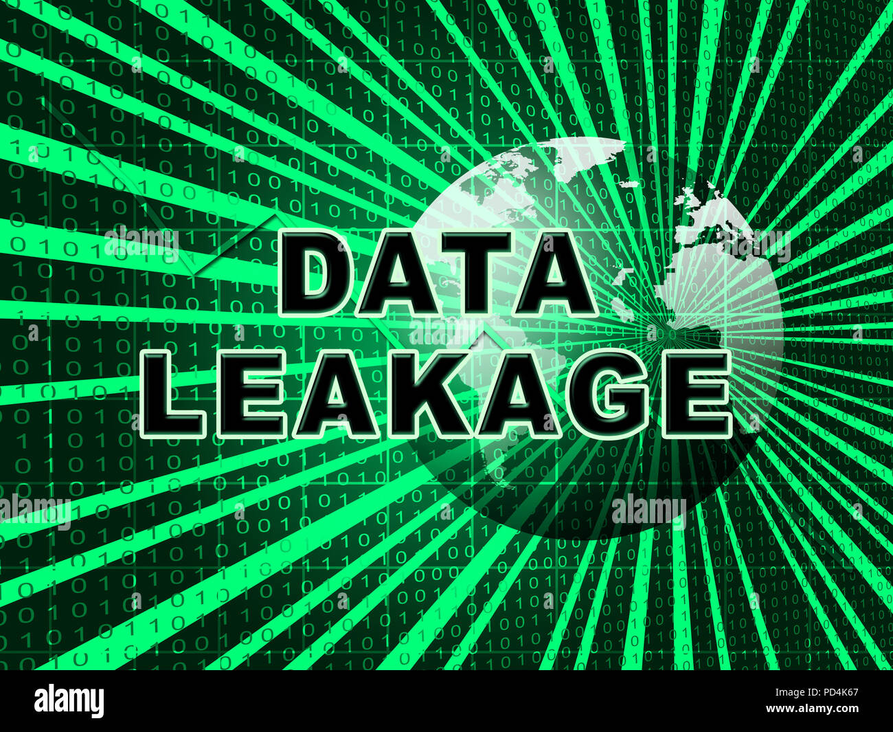 Data Leakage Information Flow Loss 3d Illustration Shows Leaky Breach ...