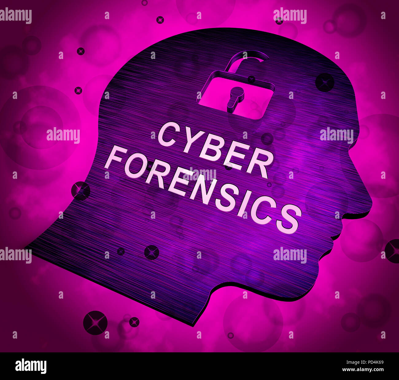 Cyber Forensics Computer Crime Analysis 3d Rendering Shows Internet ...