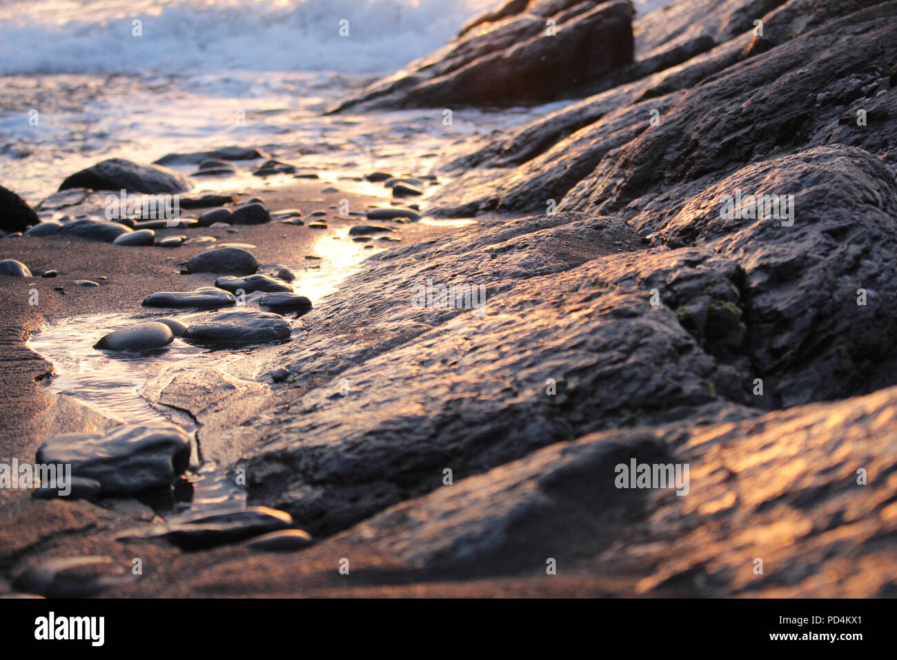 Taken in a secluded bay on the North Devonshire coast Stock Photo - Alamy