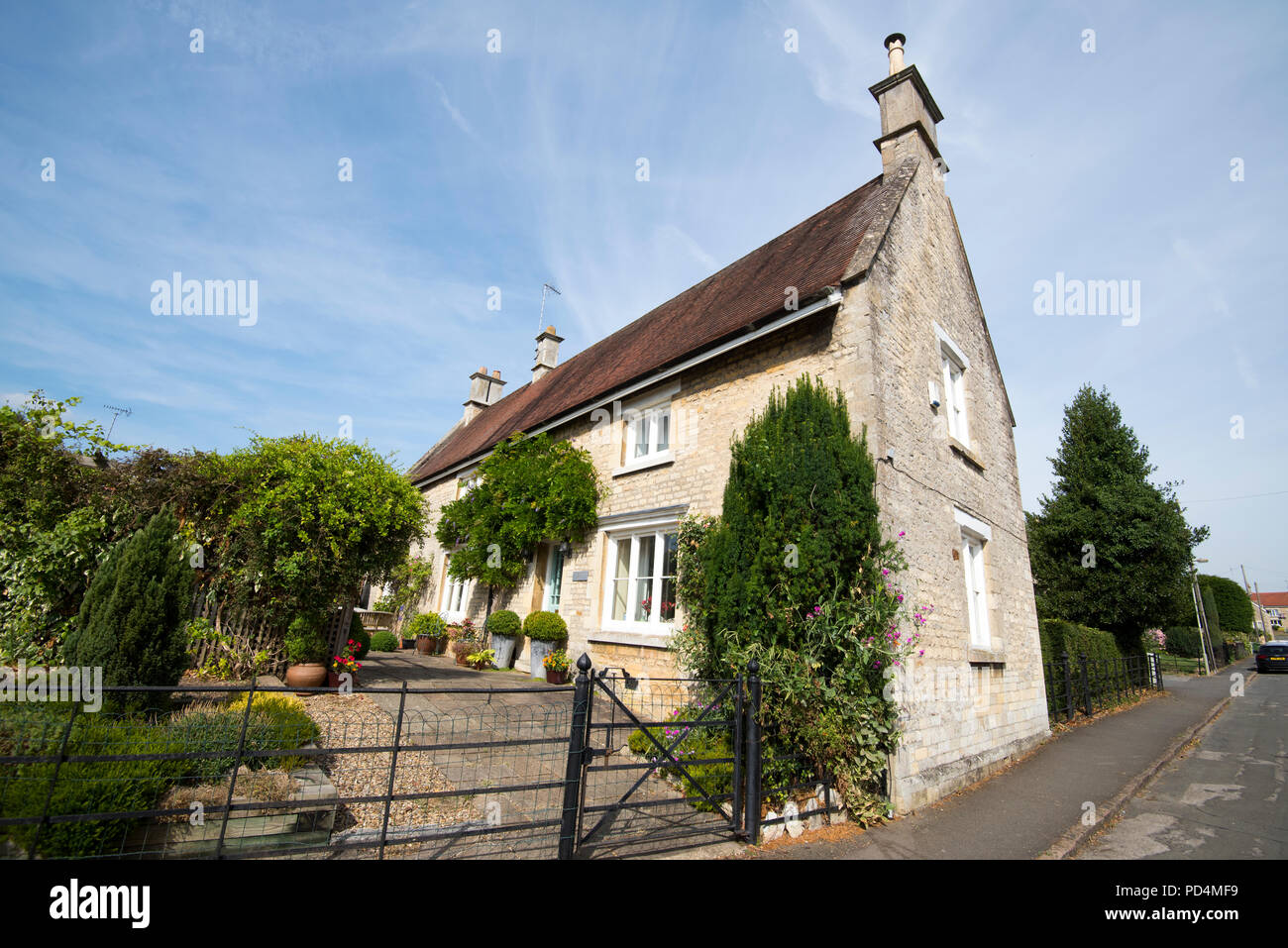The pretty village of Empingham in Oakham, Rutland England UK Stock ...
