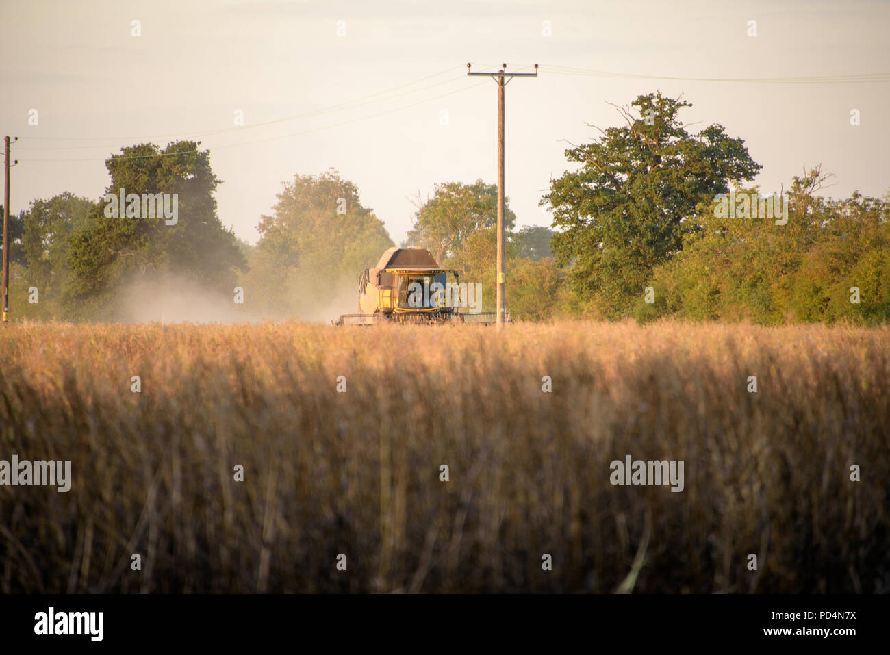 Farm vehicles harvesting Stock Photo - Alamy