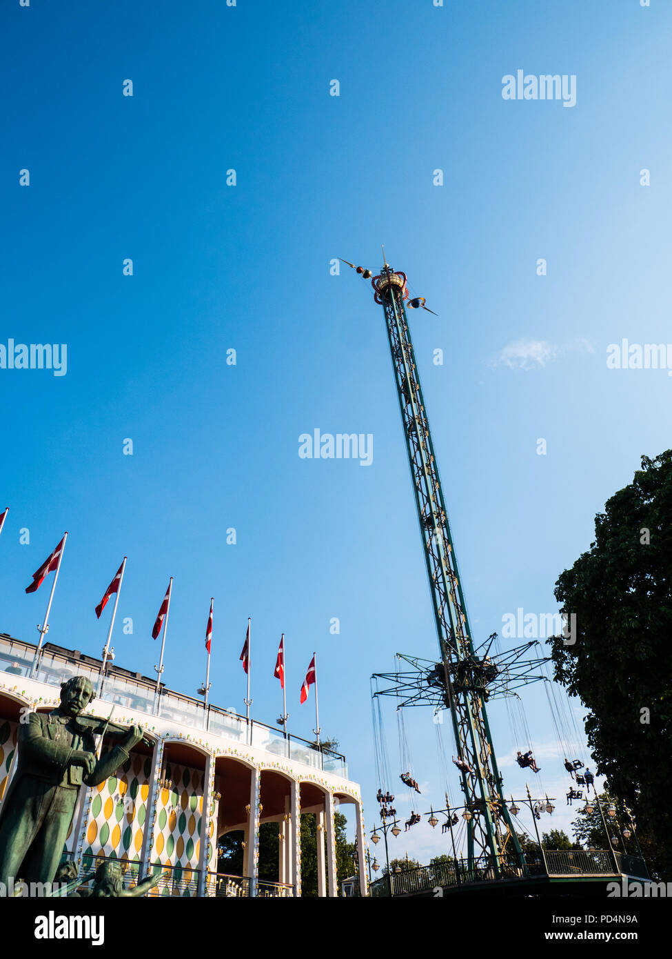 The Star Flyer Ride, Tivoli Gardens, Copenhagen, Zealand, Denmark ...