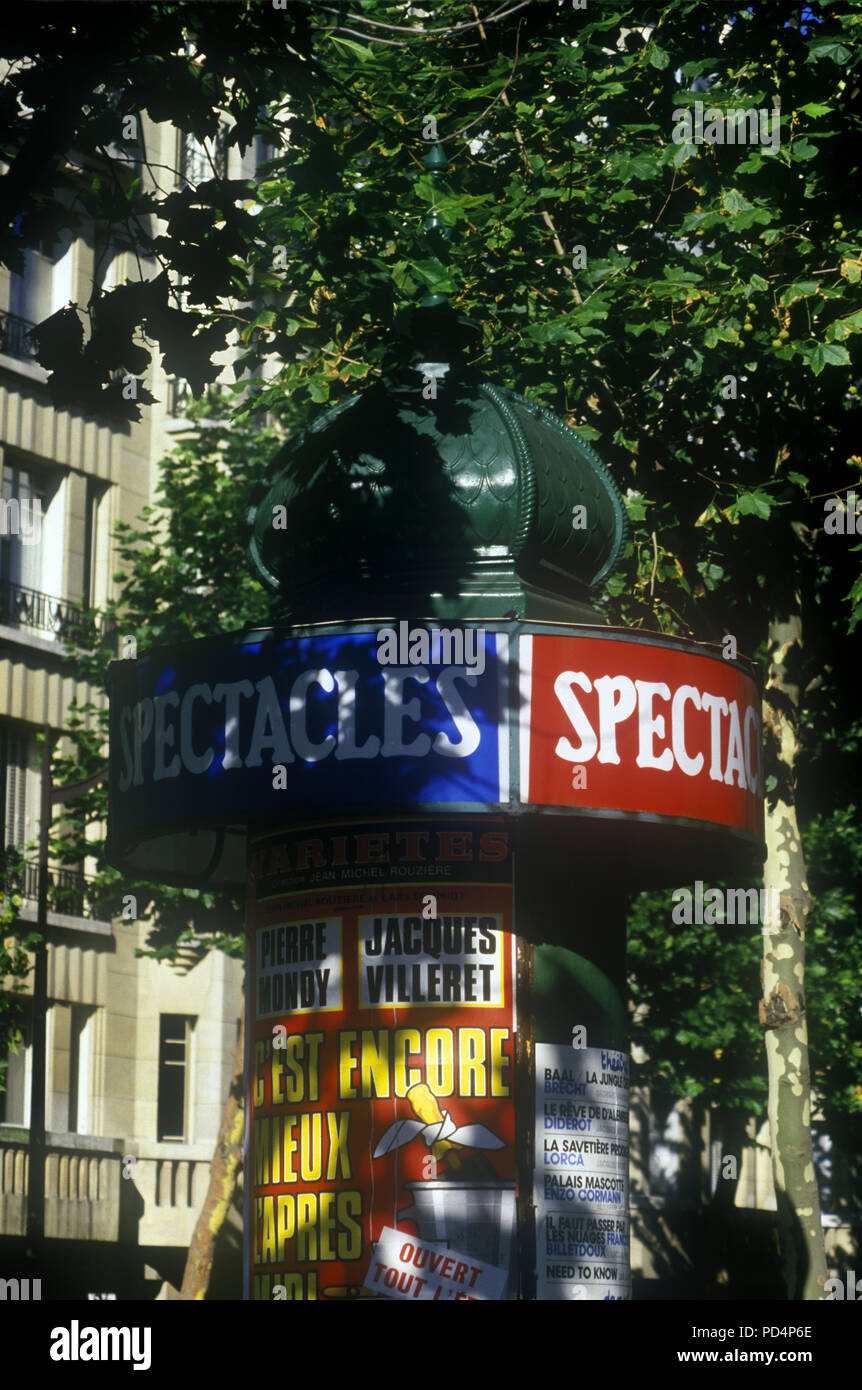 Colonnes maurice spectacles kiosk paris hi-res stock photography and ...