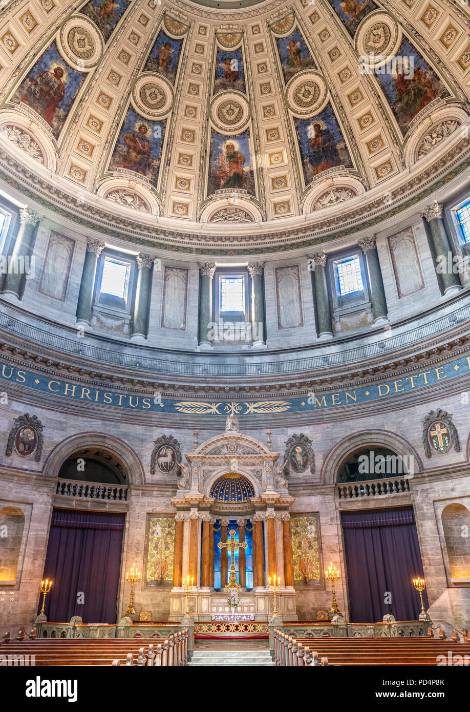 Interior of Frederiks Kirke (Frederik's Church), known as Marmorkirken ...