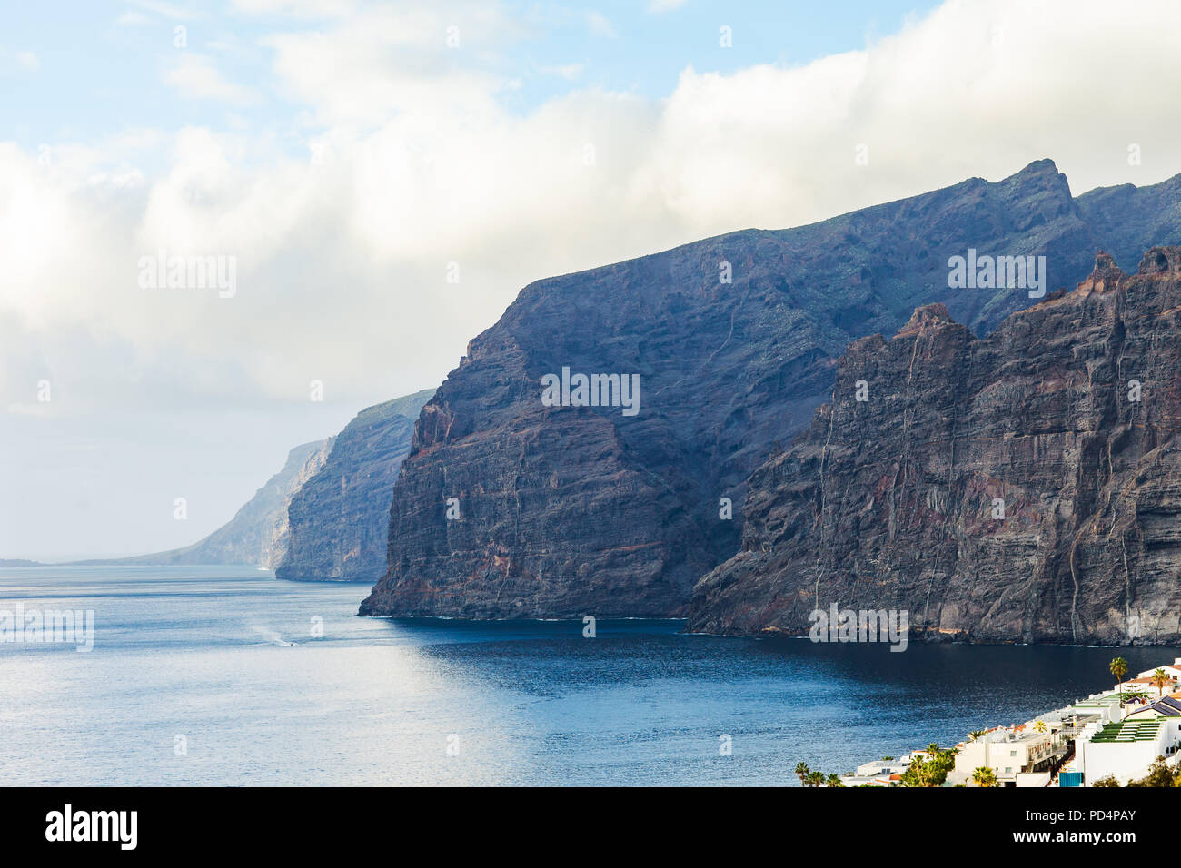 Amazing view of Los Gigantes Cliffs, Tenerife. Nature background Stock ...