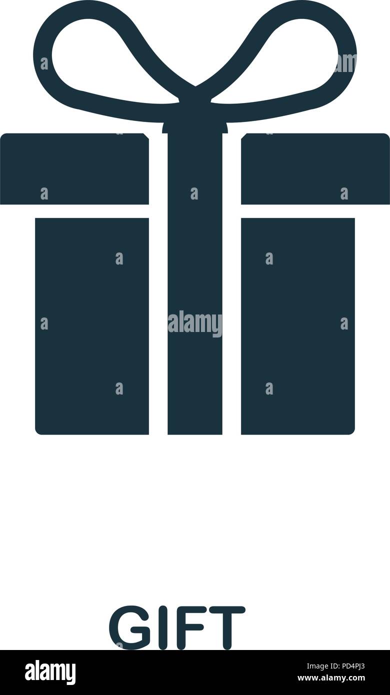 Gift creative icon. Simple element illustration. Gift concept symbol ...