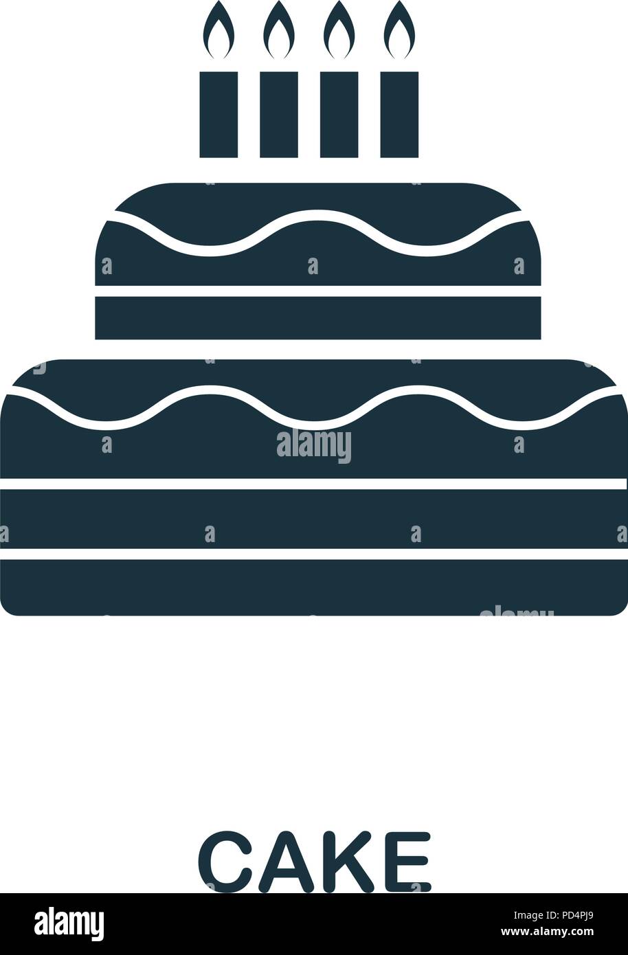 Cake creative icon. Simple element illustration. Cake concept symbol ...