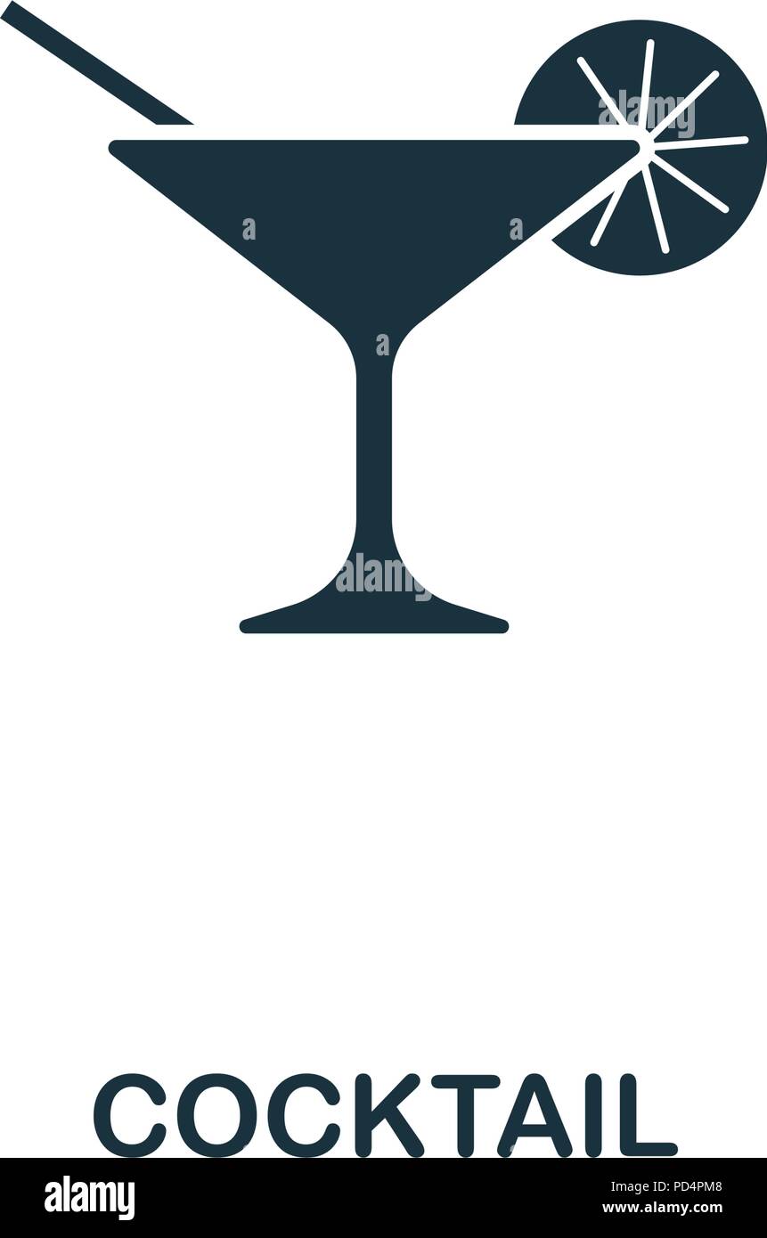 Cocktail creative icon. Simple element illustration. Cocktail concept ...