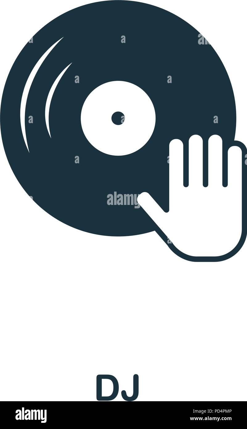 Dj creative icon. Simple element illustration. Dj concept symbol design ...