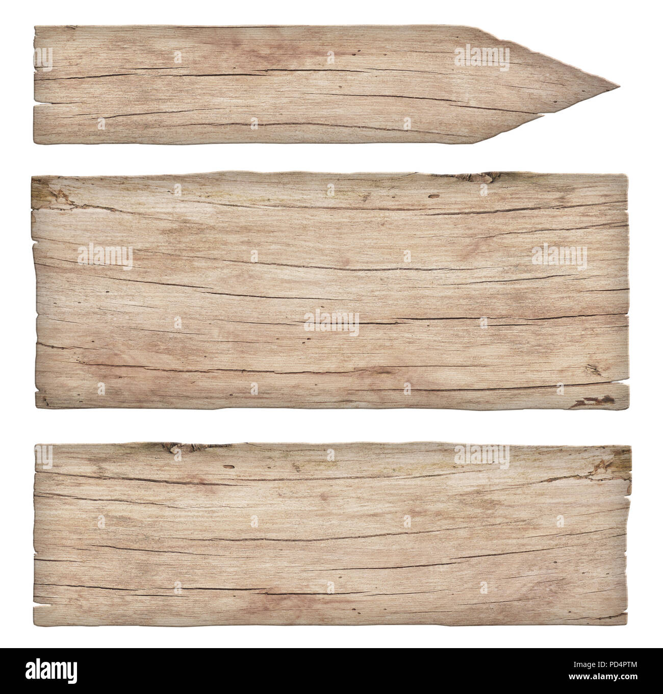 Weathered wooden sign arrow Cut Out Stock Images & Pictures - Alamy