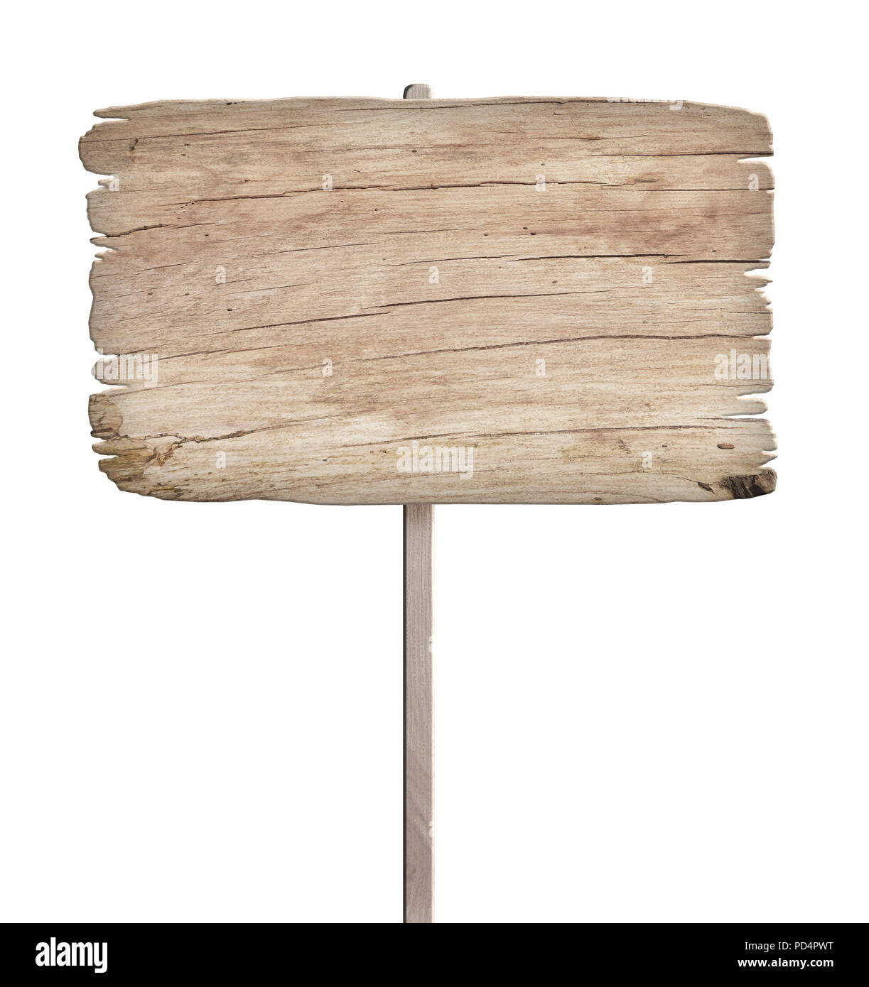 old weathered light wood sign isolated on white background 5 Stock ...
