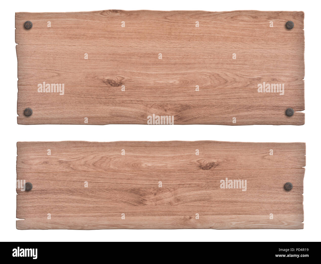 nature wooden sign with nails Stock Photo - Alamy