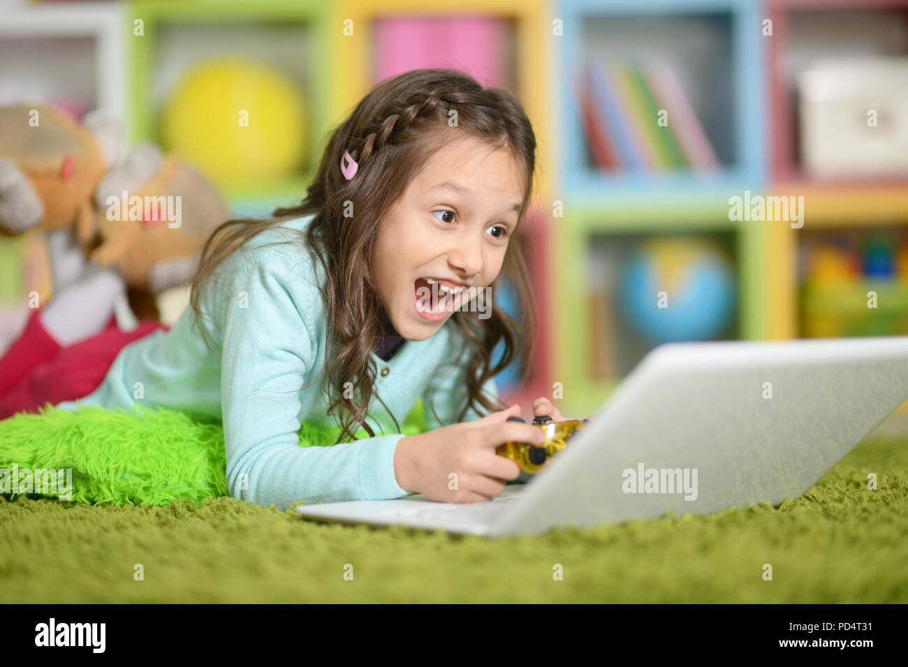 Child game laptop hi-res stock photography and images - Alamy