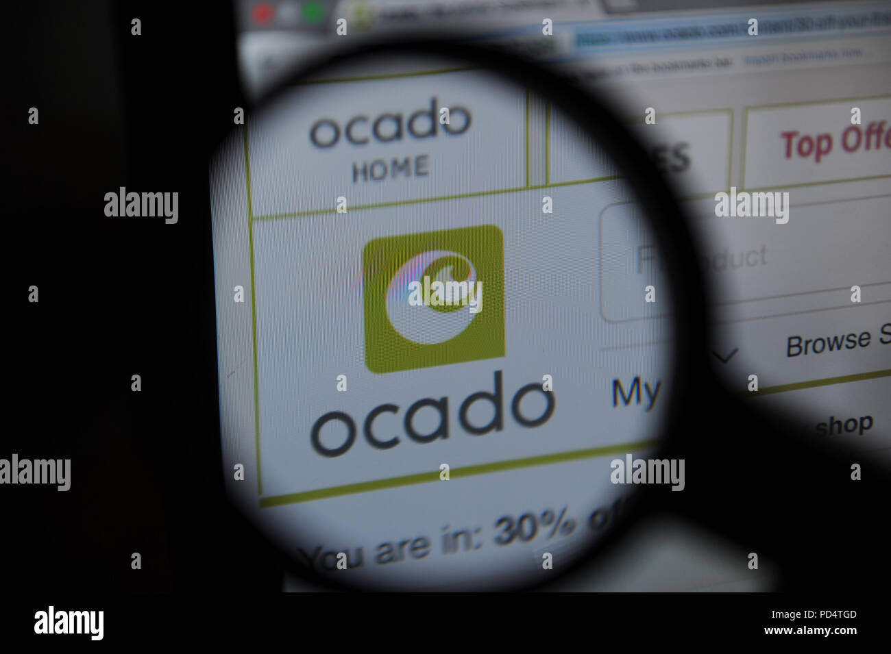 Ocado screen hi-res stock photography and images - Alamy