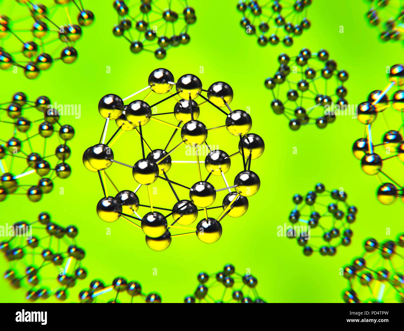 Close-up of a nanostructure, 3d illustration Stock Photo - Alamy