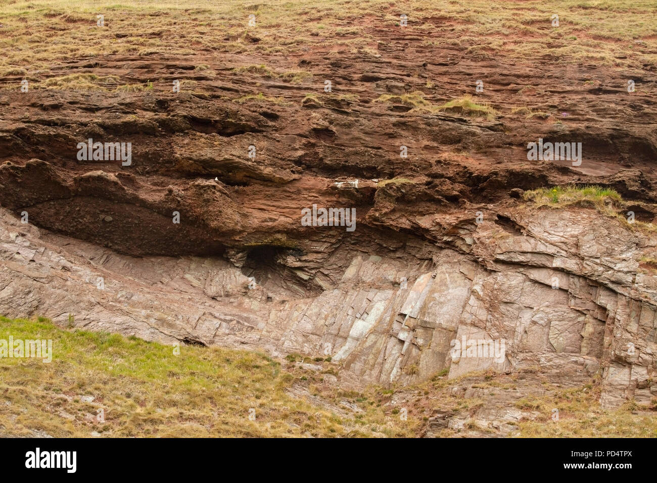 Hutton's unconformity at Siccar Point, near Edinburgh, Scotland Stock ...
