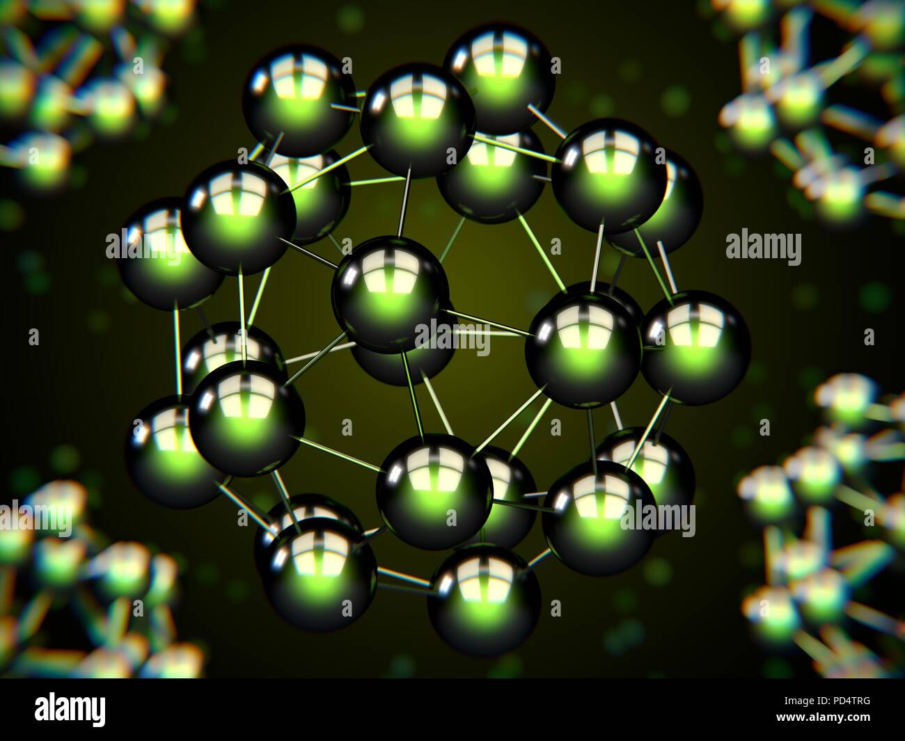 Close-up of a nanostructure, 3d illustration Stock Photo - Alamy