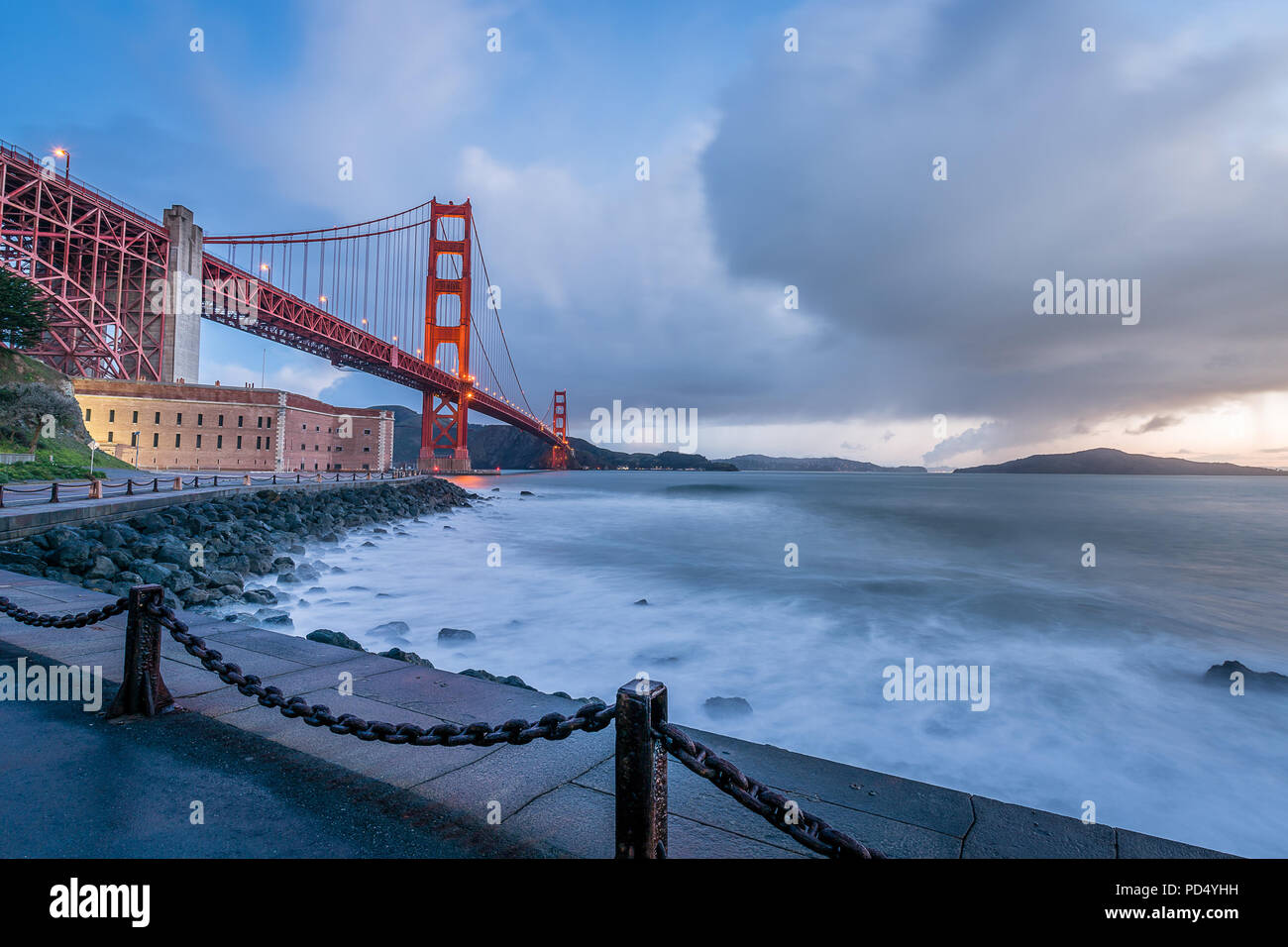 Storm over Fort Point Stock Photo - Alamy