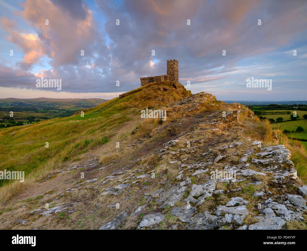 Brentor church dartmoor summer hi-res stock photography and images - Alamy