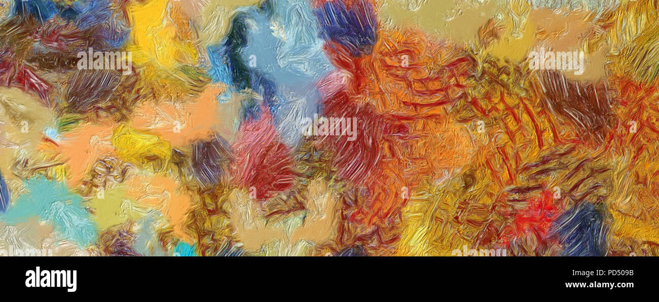 Abstract art background. Oil on canvas. Warm colors. Soft brushstrokes ...