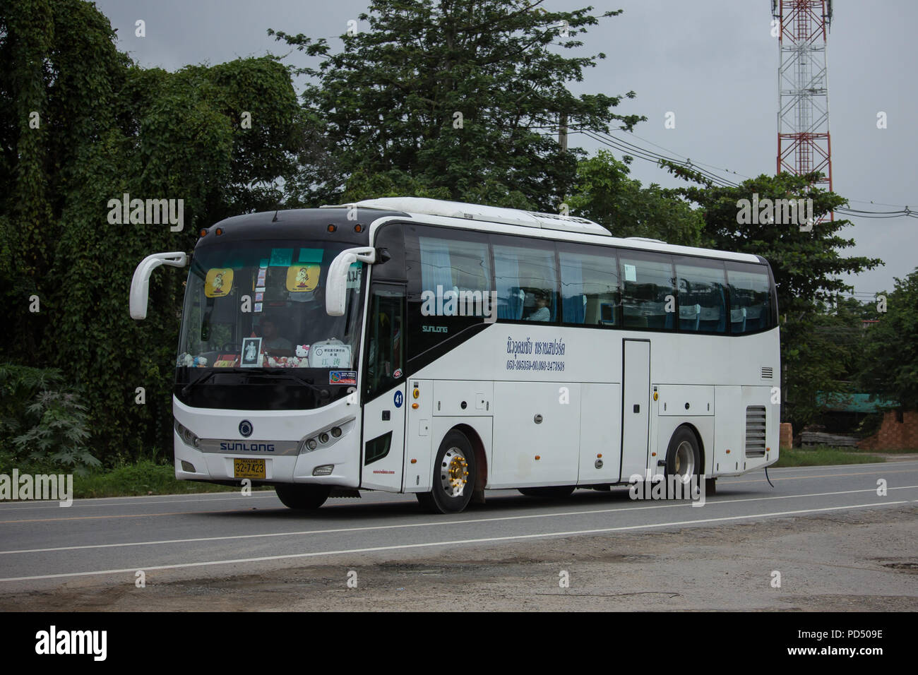 Chiangmai, Thailand - August 6 2018: Travel Bus of New Udomchai ...