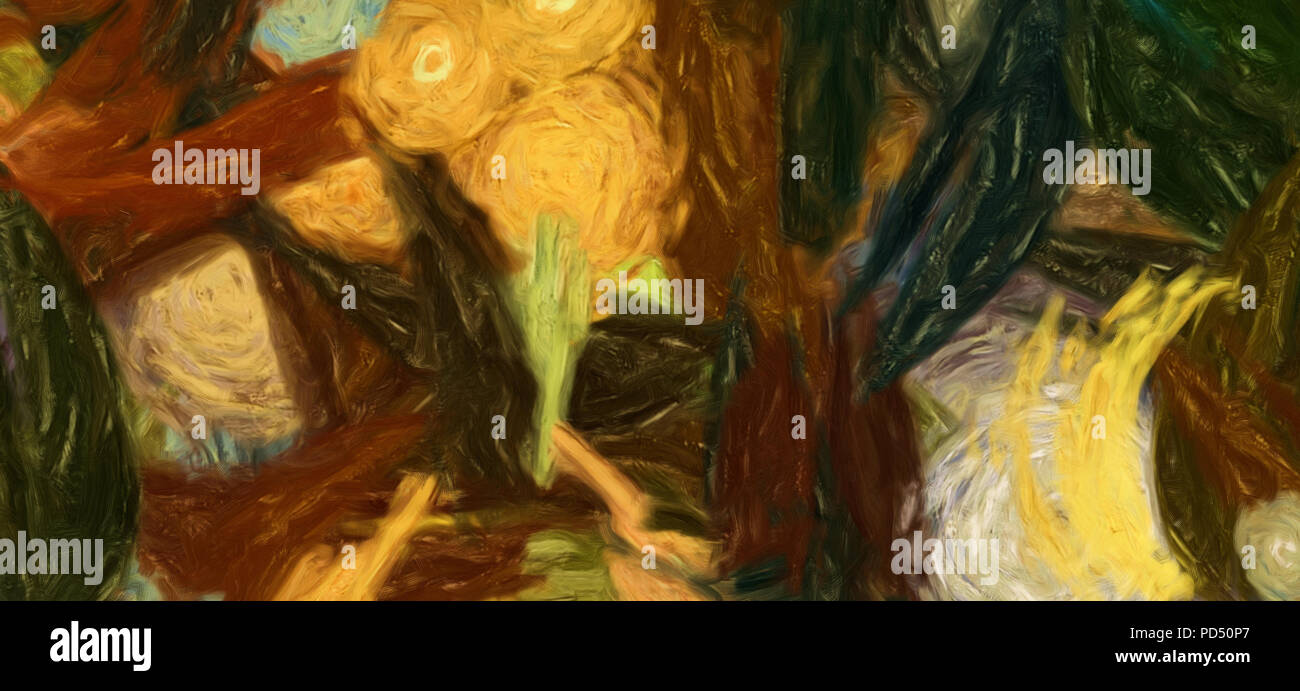 Abstract art background. Oil on canvas. Warm colors. Soft brushstrokes ...