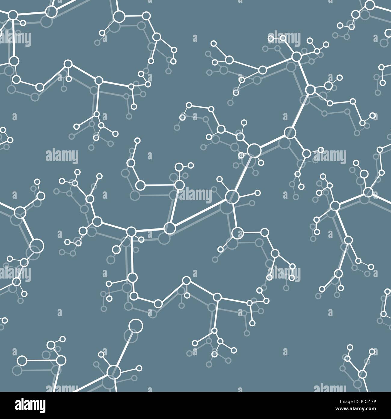 Seamless pattern with structures of molecules and communication ...