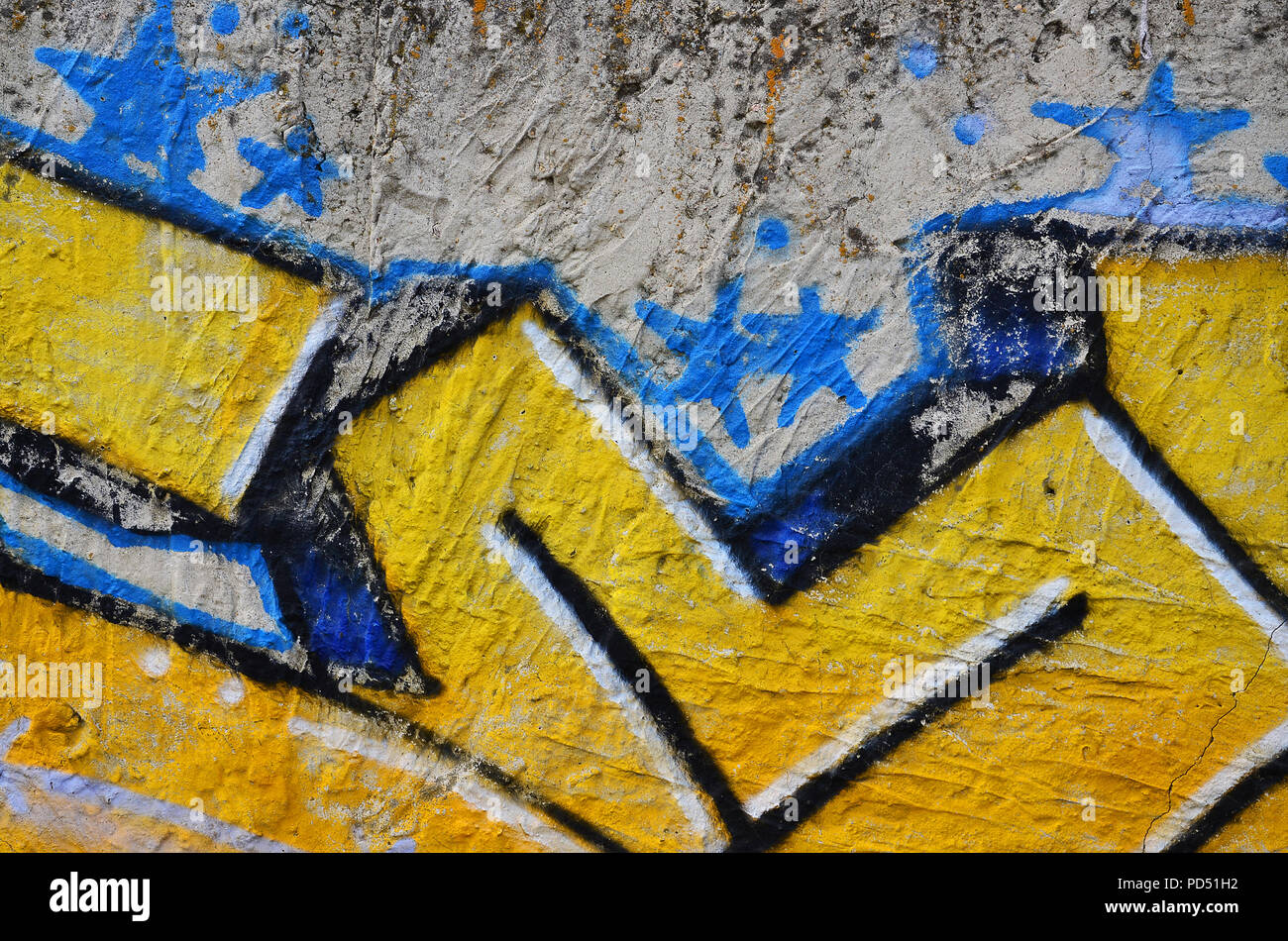 Close up view of graffiti drawing details. Background image on the ...