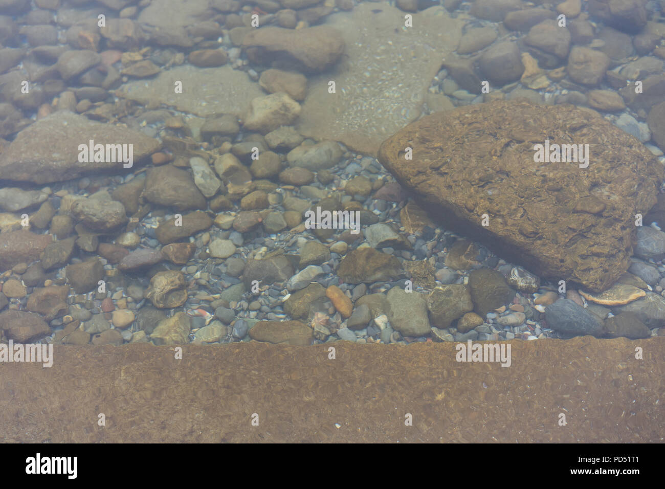 rocks and pebble Stones under water on lake Stock Photo - Alamy