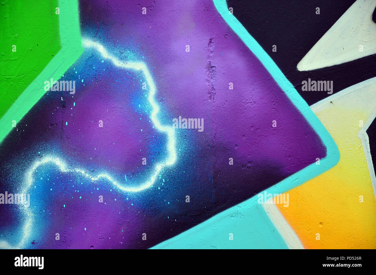 Beautiful street art graffiti. Abstract color creative drawing fashion ...