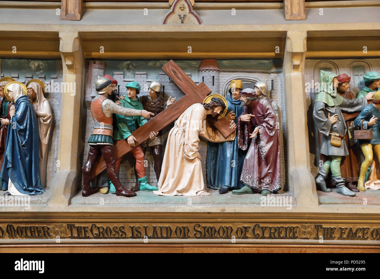 The rood screen with the stations of the cross, at Pugin's Church and ...