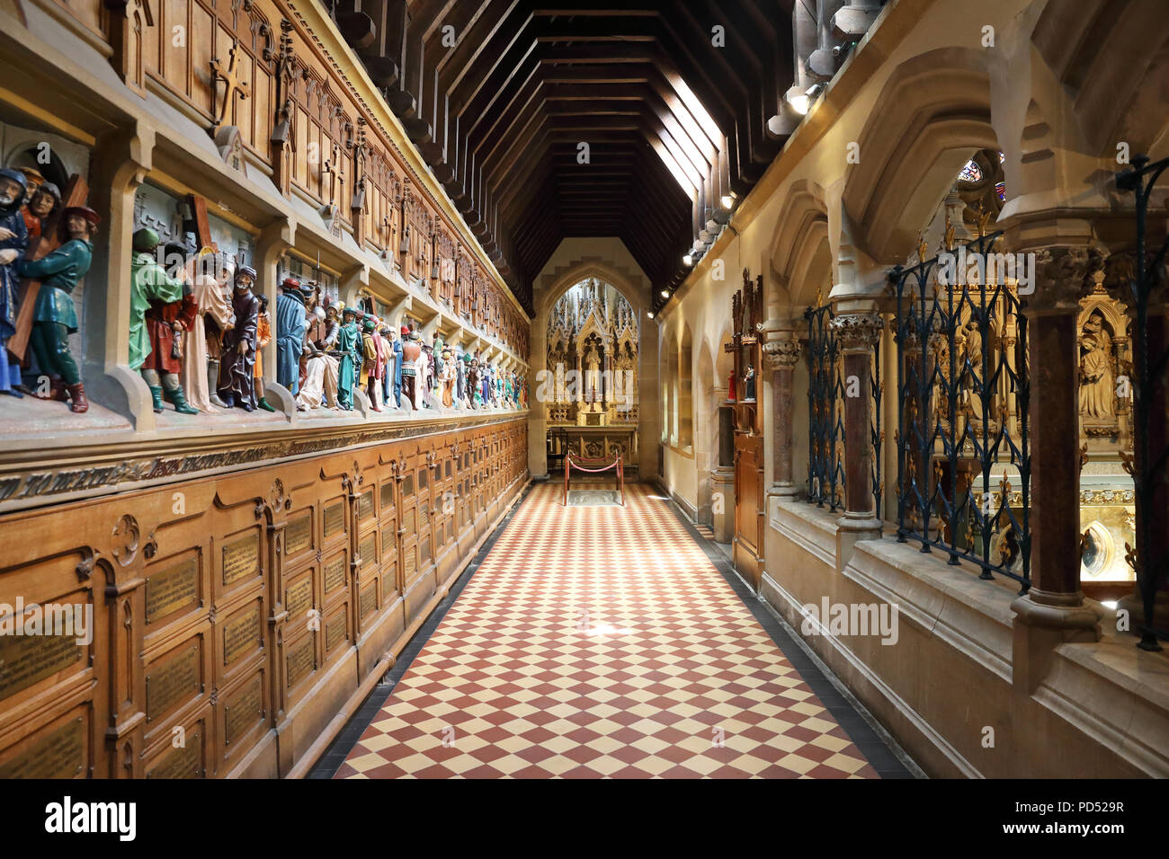 The rood screen with the stations of the cross, at Pugin's Church and ...