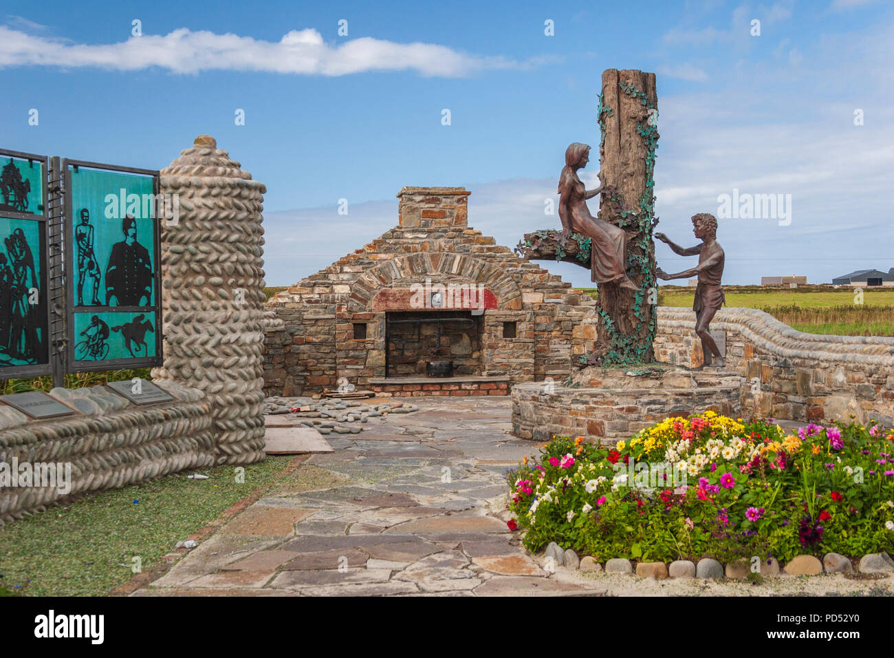 Kilbaha Memorial Park at Kilbaha Fishing Village on the Loop Head ...