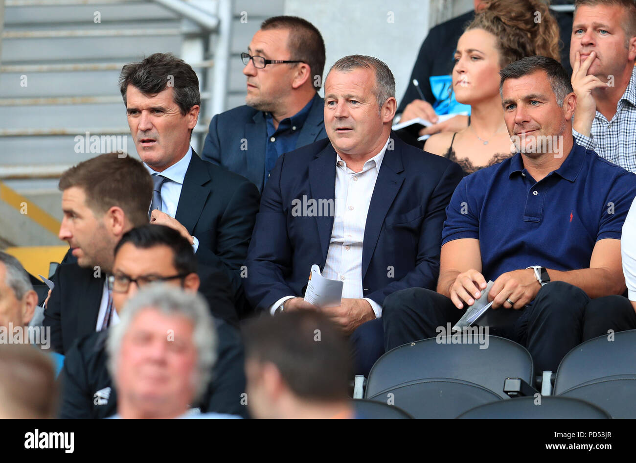 Republic of Ireland assistant manager Roy Keane (left) in the stands ...