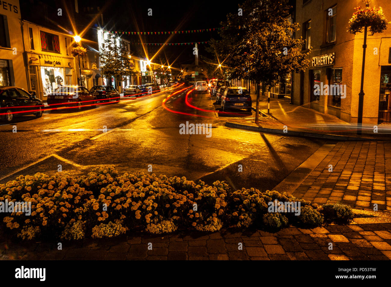Night Scenes in the village of Westport in County Mayo, Ireland Stock ...