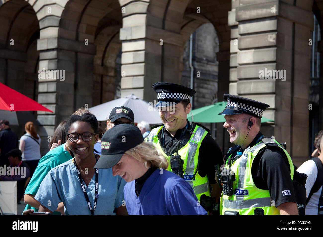 Edinburgh police patrol hi-res stock photography and images - Alamy