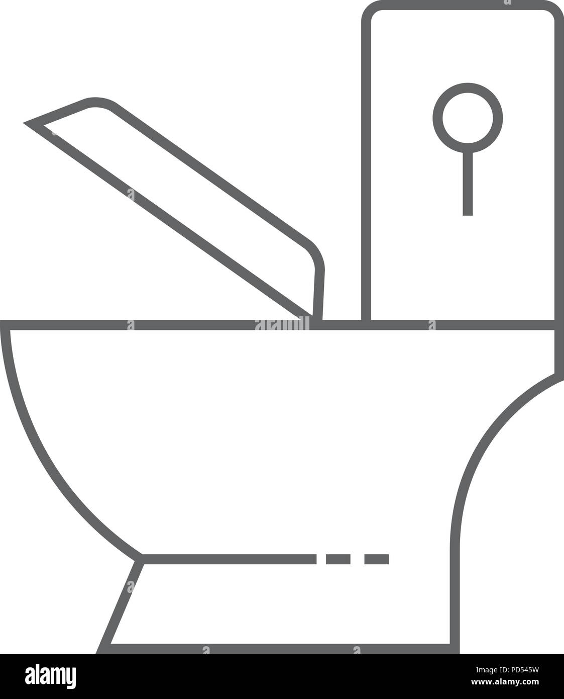 Toilet icon in thin outline Stock Vector Image & Art - Alamy