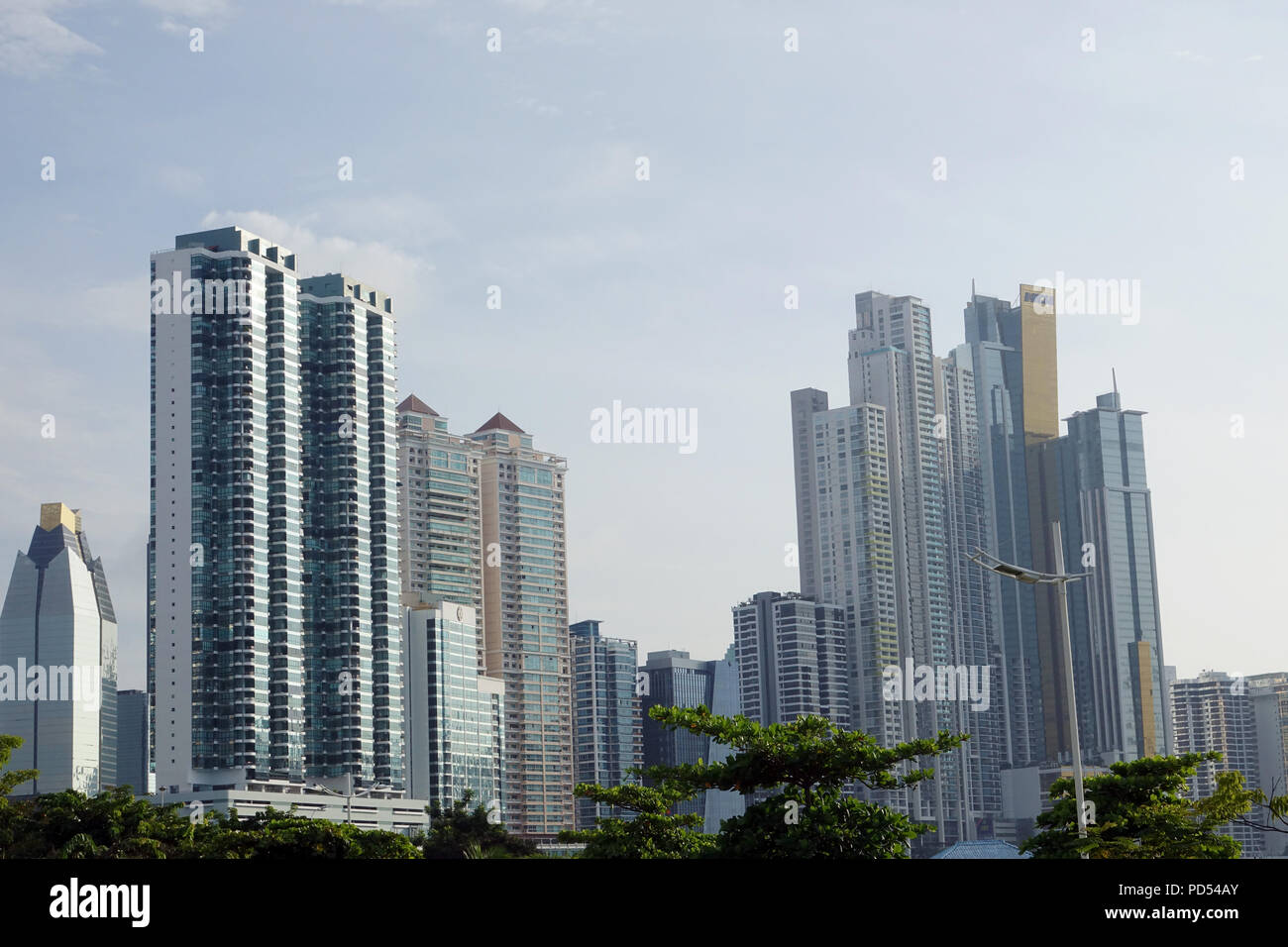 PANAMA CITY-PANAMA-SEP 15, 2017: Modern buildings in Panama City ...