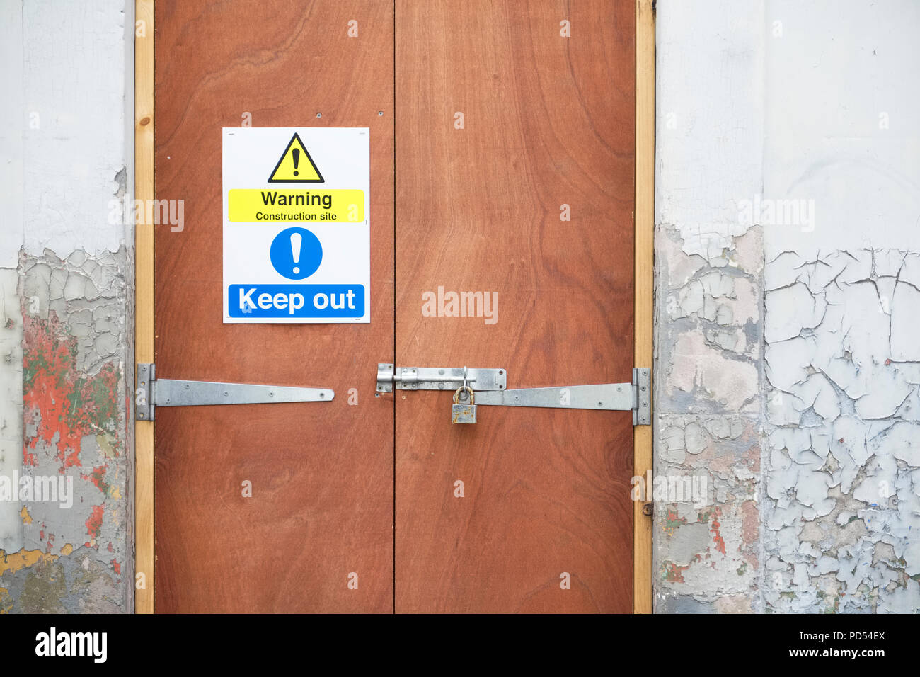 Construction site health and safety message rules sign board signage on ...