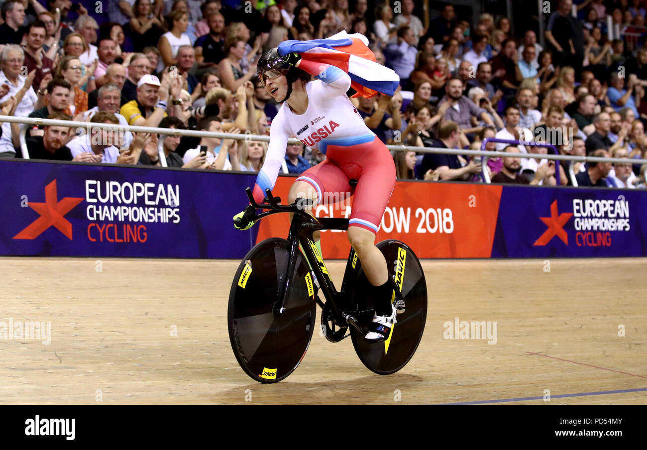 Russia's Daria Shmeleva celebrates after winning the Women's 500m Time ...